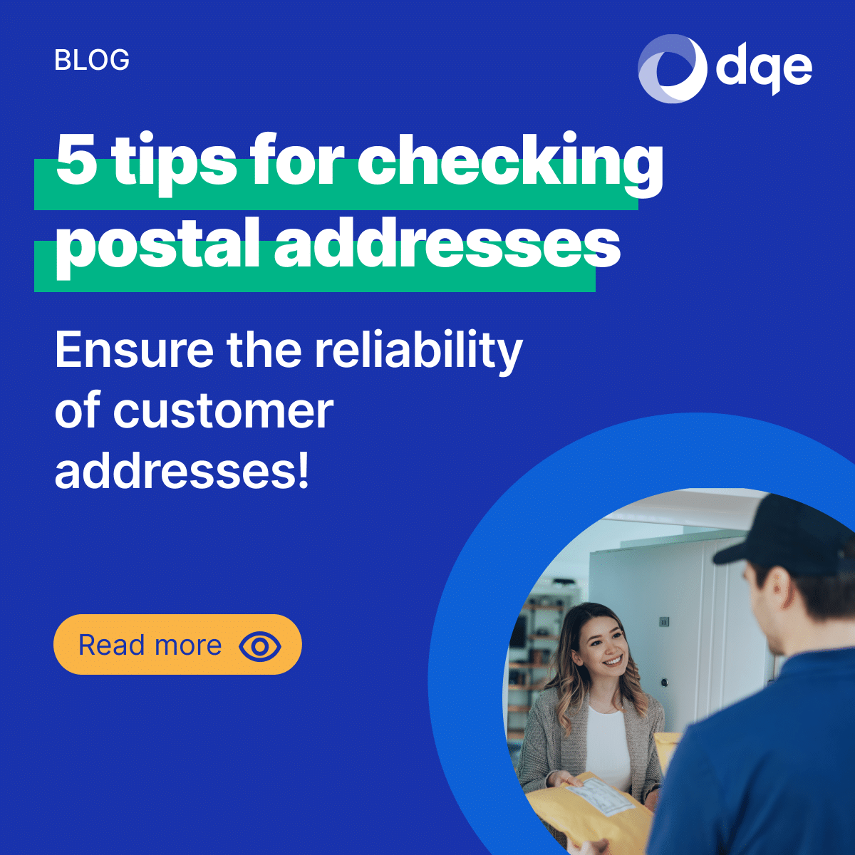 Check your customers' postal addresses